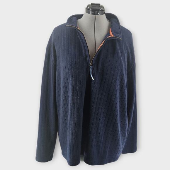Orvis | Sweaters | Orvis Sweater Mens Xl 4 Zip Navy Mock Neck | Poshmark